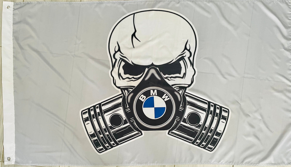 BMW SKULL 3X5FT FLAG BANNER MAN CAVE GARAGE – Flag Xpress
