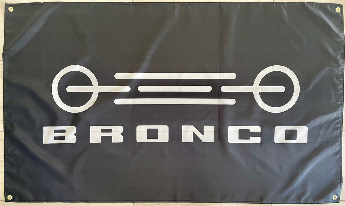 FORD BRONCO 3X5FT FLAG BANNER MAN CAVE GARAGE – Flag Xpress
