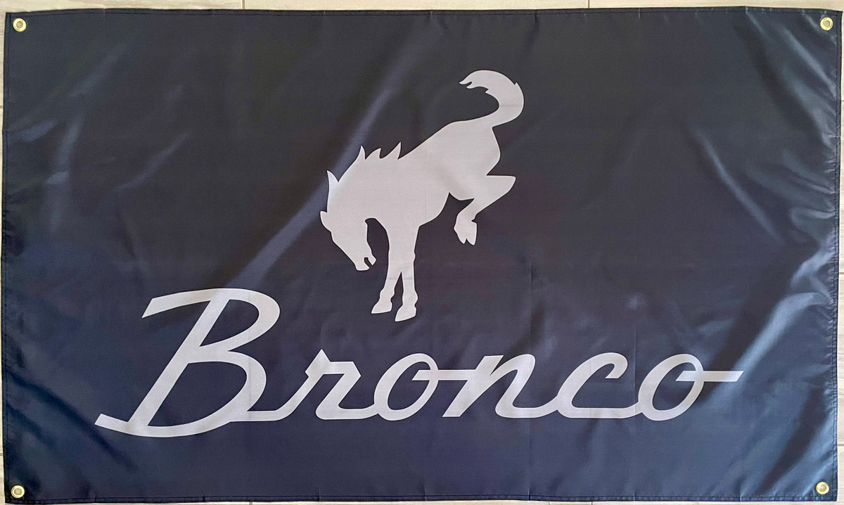 FORD BRONCO 3X5FT FLAG BANNER MAN CAVE GARAGE – Flag Xpress