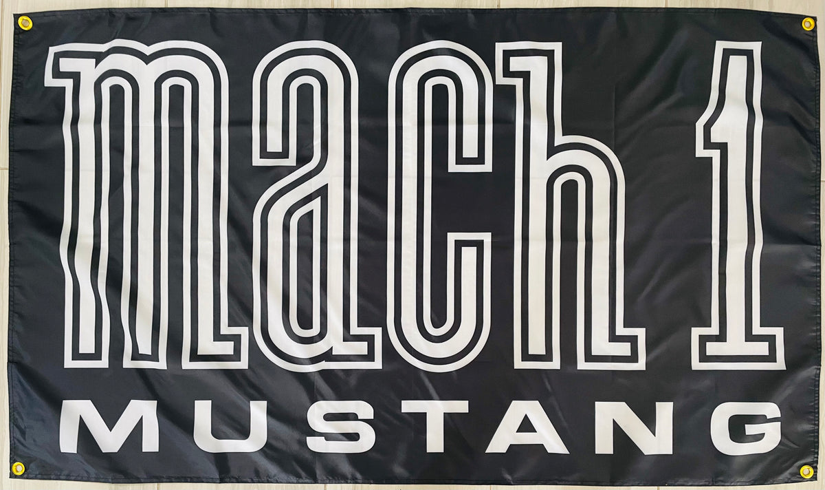 FORD MUSTANG MACH 1 3X5FT CARS FLAG BANNER MAN CAVE GARAGE – Flag Xpress