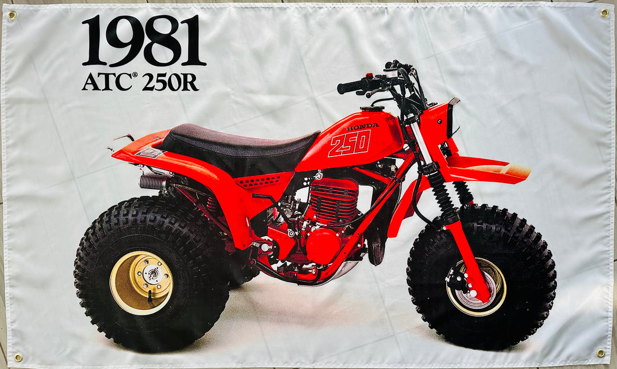 HONDA ATC 250r 1981 3x5ft FLAG BANNER MAN CAVE GARAGE – Flag Xpress