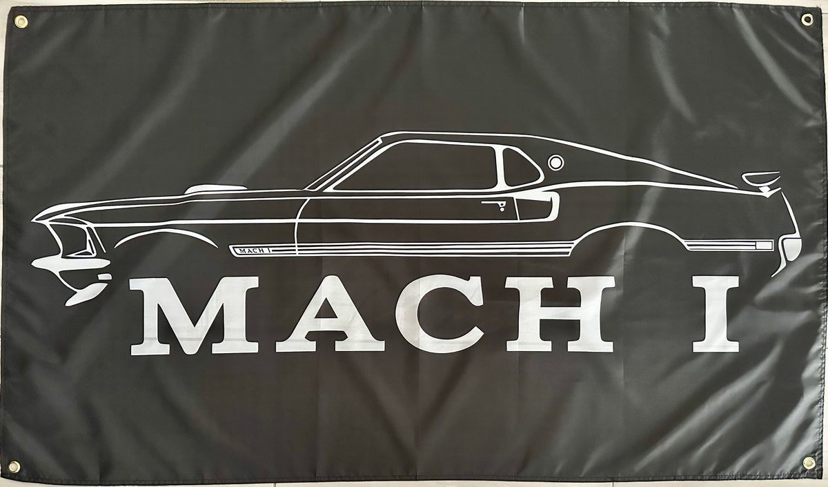 FORD MUSTANG MACH 1 3X5FT CARS FLAG BANNER MAN CAVE GARAGE – Flag Xpress