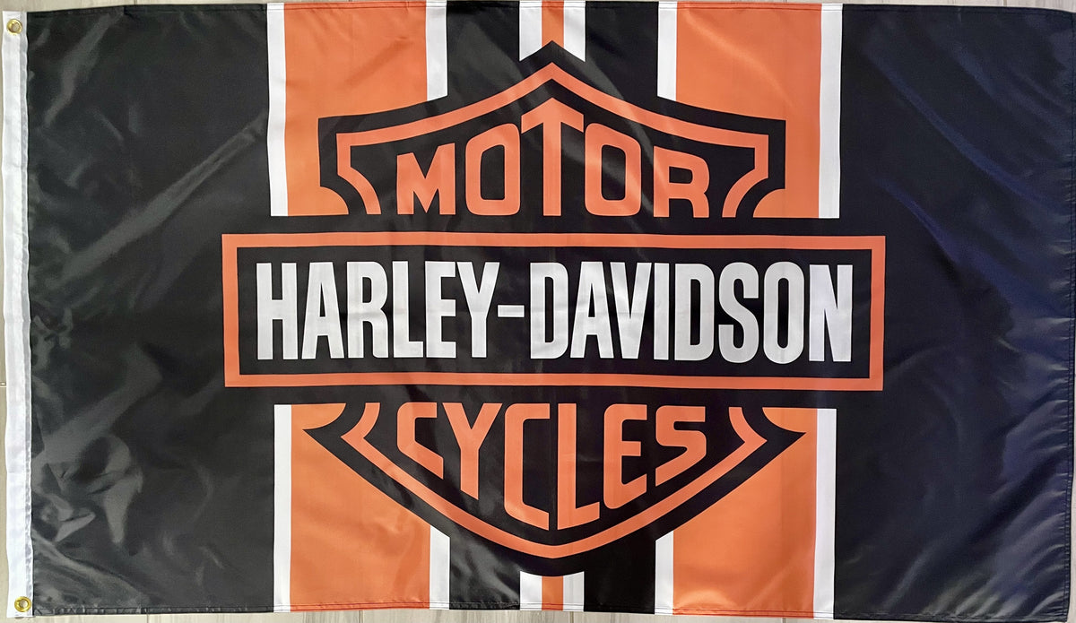 HARLEY DAVIDSON STRIPE 3x5ft FLAG BANNER MAN CAVE GARAGE – Flag Xpress