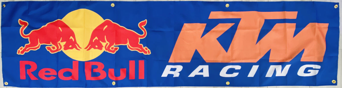 KTM RED BULL 2X8FT FLAG BANNER MAN CAVE GARAGE – Flag Xpress