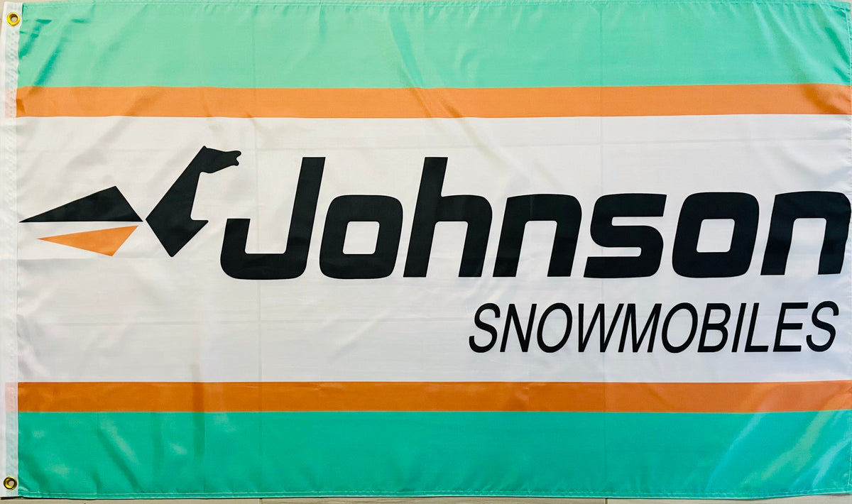 JOHNSON EVINRUDE SNOWMOBILES 3x5ft FLAG BANNER MAN CAVE GARAGE – Flag ...
