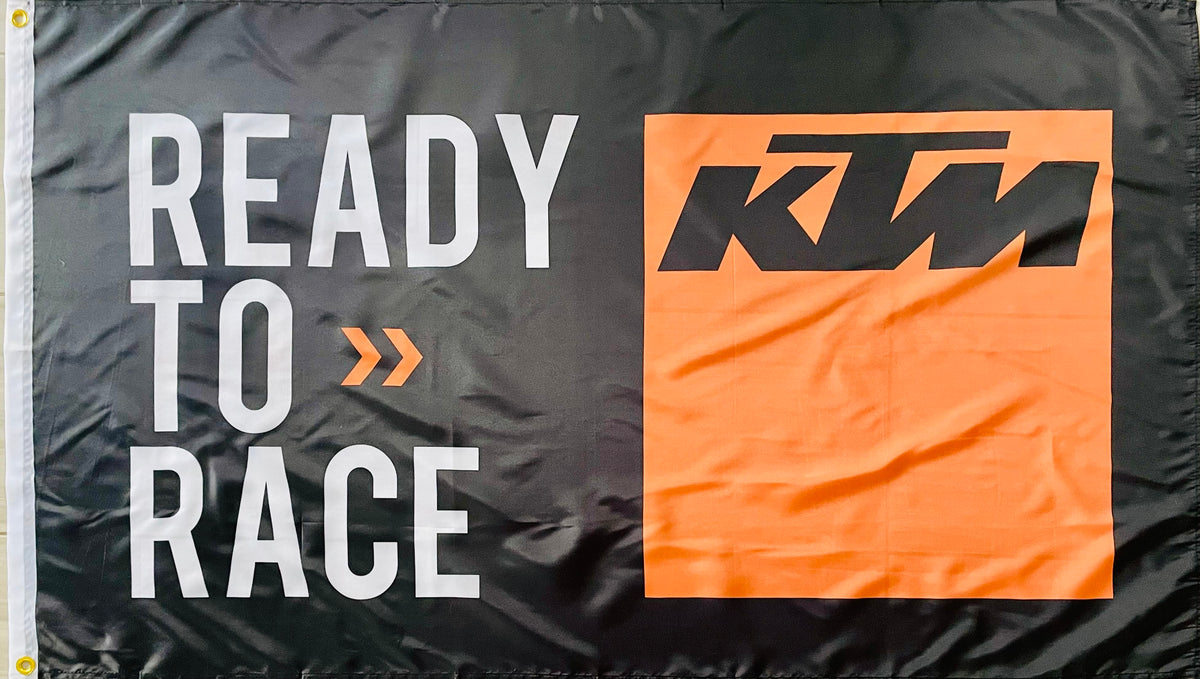 KTM READY TO RACE MOTORCYCLES 3x5ft FLAG BANNER MAN CAVE GARAGE – Flag ...