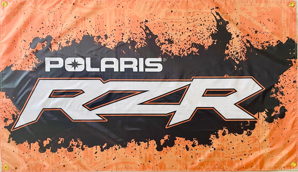 POLARIS RZR ORANGE 3X5FT FLAG BANNER MAN CAVE GARAGE – Flag Xpress